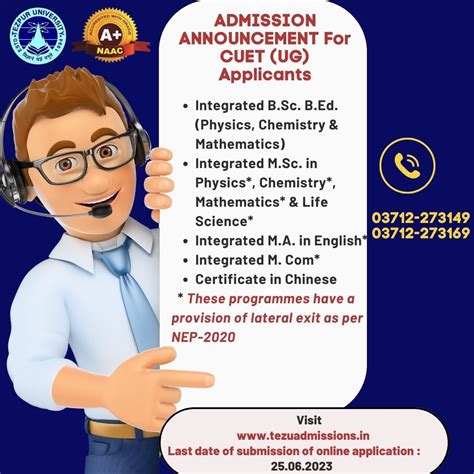 Tezpur University On Linkedin Admissionopennow These