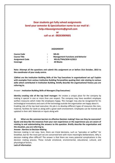 ms01 management functions and behaviour july dec 2020 pdf