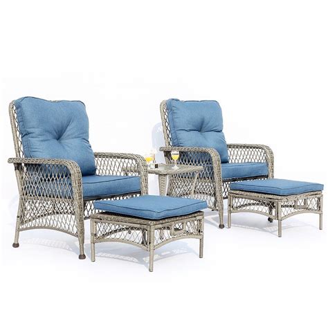 Garden Leisure Furniture Wicker Set Steel 5pcs Sofa Set China Garden