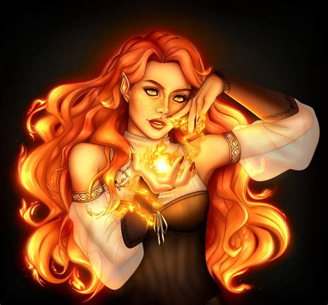Fire Genasi Commission By Nemorikatrix On Deviantart