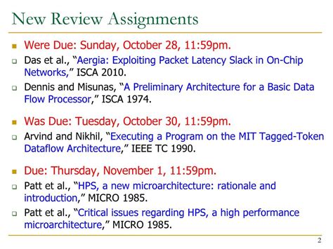 Fall 2012 Parallel Computer Architecture Lecture 22 Dataflow I Ppt