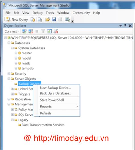 Bài 4 Sao Lưu Và Phục Hồi Csdl Sql Server Tìm ở đây