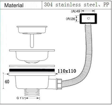 Kitchen Sink Waste And Overflow Kit Kitchen Sink Waste With Overflow SHIONP