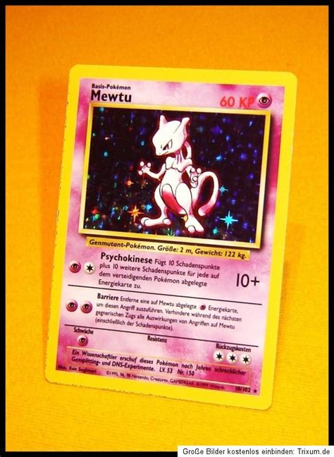 Pokemon Karte Mewtu Mewtwo Holo Basis Base Stern 10102 60 Kp Von