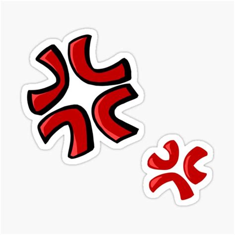 Angry Anime Vein Sticker For Sale By Clovercarmen5 Redbubble