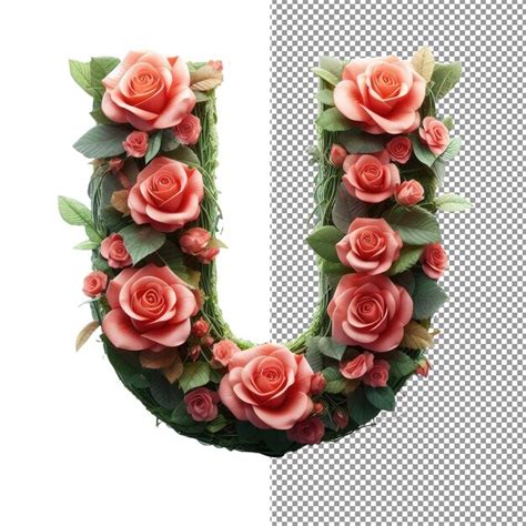 Las Letras En Flor Se Sumergen En Formas De Letras Florales