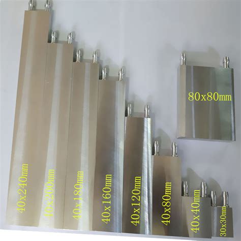 Aluminum Alloy Water Cooling Block 40 80 120 160mm For Pc Lap Cpu Liquid Cooler Silver System