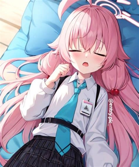 Hoshino Blue Archive Gadis Animasi Gambar Karakter Gadis Anime