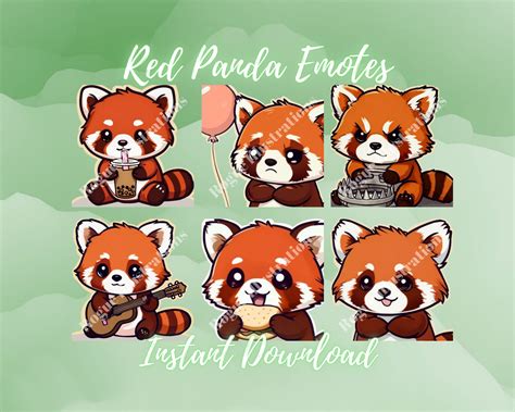 Chibi Mischievous Red Panda Emotes Unleash The Playful Side Of Your