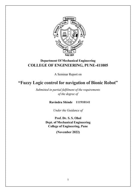 Fuzzy Logic Control For Robot Navigation Pdf
