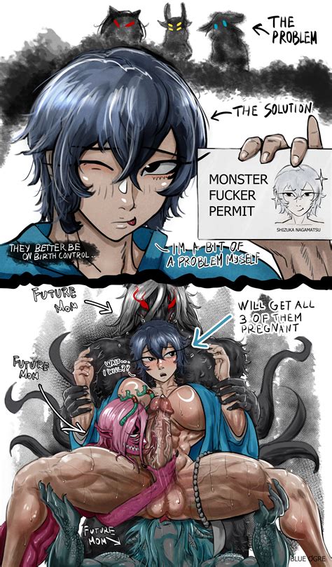 Rule 34 1futa 3girls Balls Big Breasts Big Penis Blue Hair Blue Ogre Artist Breasts Demon