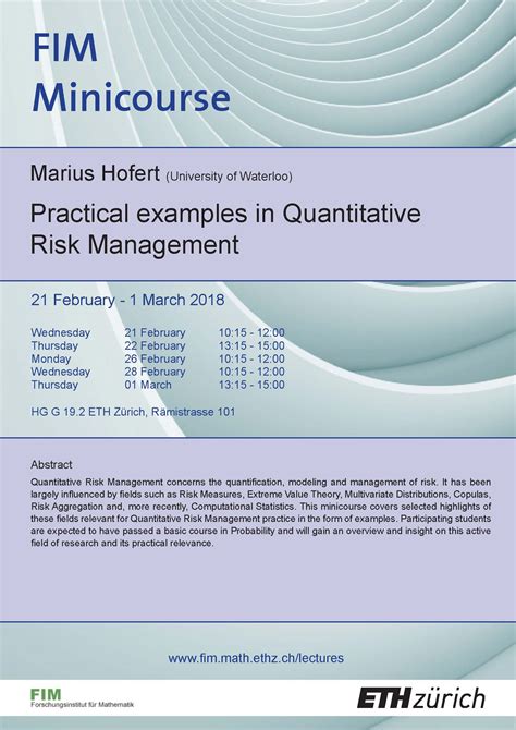 Practical Examples In Quantitative Risk Management Risklab