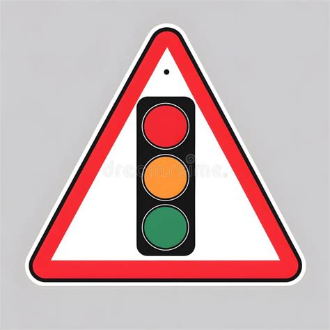 Triangular Traffic Signal Sign For Drivers Stock Illustration Illustration Of Signal Road