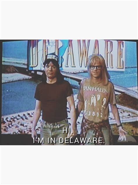 Waynes World In Delaware Sticker For Sale By Girmunsta Redbubble