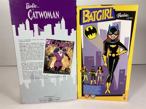 Lot 2 Dc Comics Barbies Including 1 Catwoman She Wears A