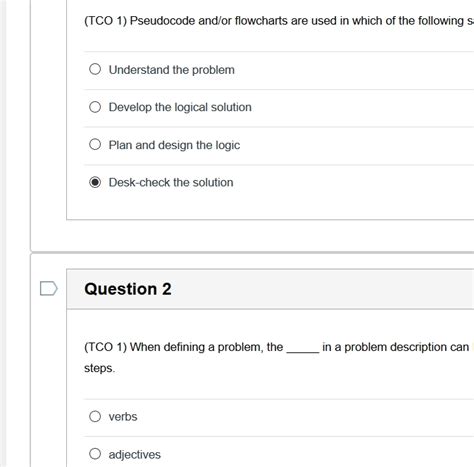 Solved TCO Pseudocode And Or Flowcharts Are Used In Chegg