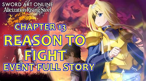 SAO Alicization Rising Steel Reason To Fight Ch13 Event FULL Story