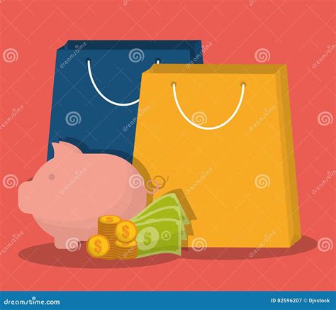 Imagen Relacionada De Los Iconos Que Hace Compras Stock De Ilustración
