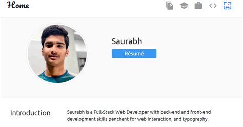 Saurabhjojare 포트폴리오 템플릿 하보니 Php