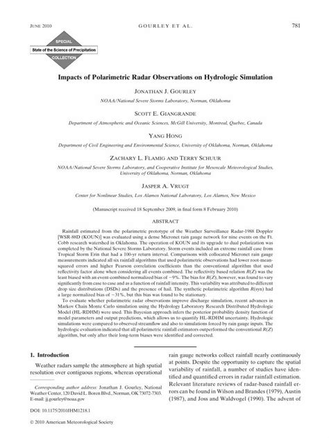 Pdf Impacts Of Polarimetric Radar Observations On Filespublications2010