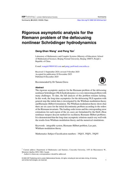 Rigorous Asymptotic Analysis For The Riemann Problem Of The Defocusing