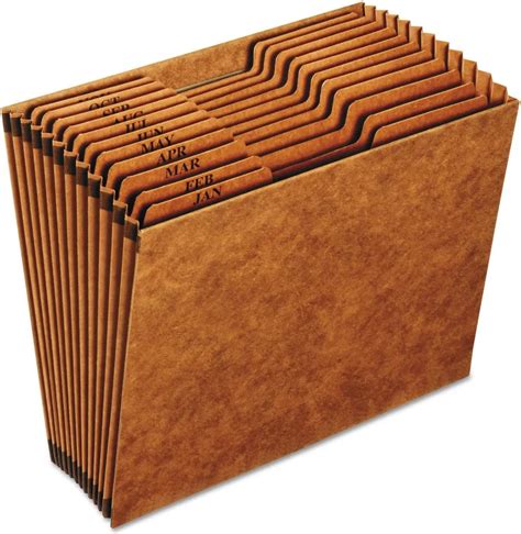 1intheoffice Monthly Accordion File Organizer Heavy Duty