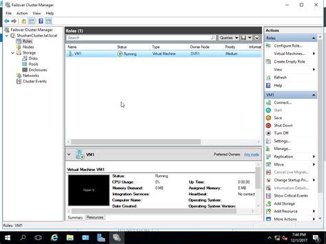 הגדרת Cluster בין שני שרתים וביצוע Live Migration Storage Migration