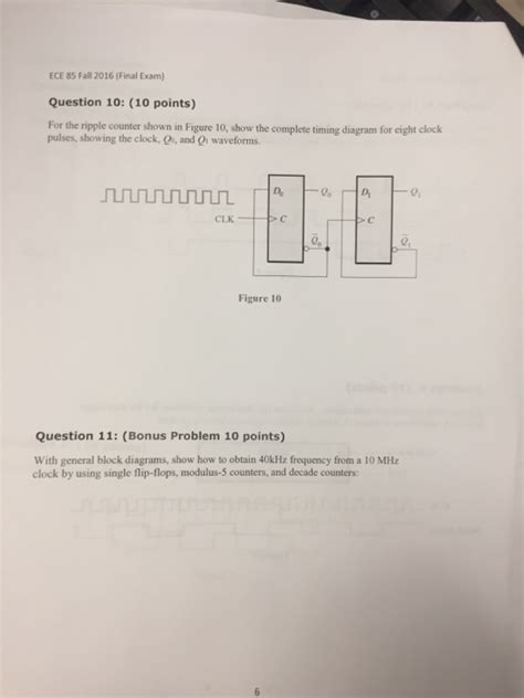Solved For The Ripple Counter Shown In Figure 10 Show The