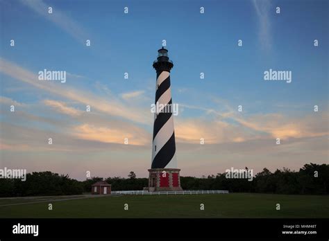 Nc01605 00north Carolina Sunset At Cape Hatteras Lighthouse In