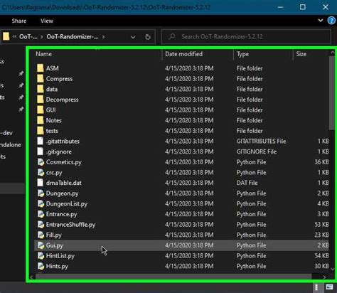 File Setup SourceCode Gui Py Jpeg OoT Randomizer Wiki