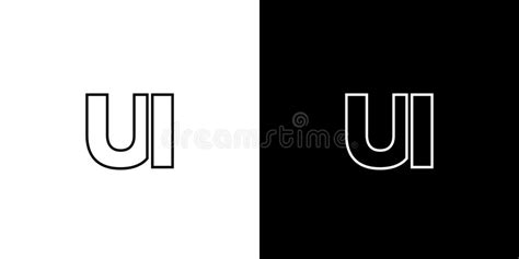 Letter U And I Ui Logo Design Template Minimal Monogram Initial Based