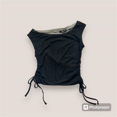 UNIF Apoc Asymmetrical Top Ruched Adjustable Depop