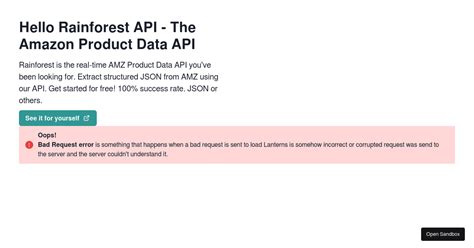 Rainforest Api Codesandbox