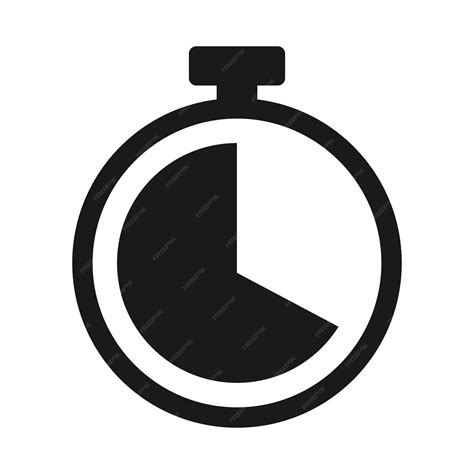 Icône Du Chronomètre Minuterie Montre Design Plat Simple Art Vectoriel