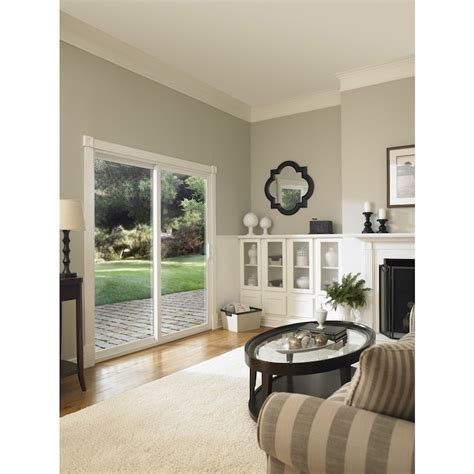 Reliabilt 300 Series 7075 In Clear Glass White Vinyl Sliding Patio