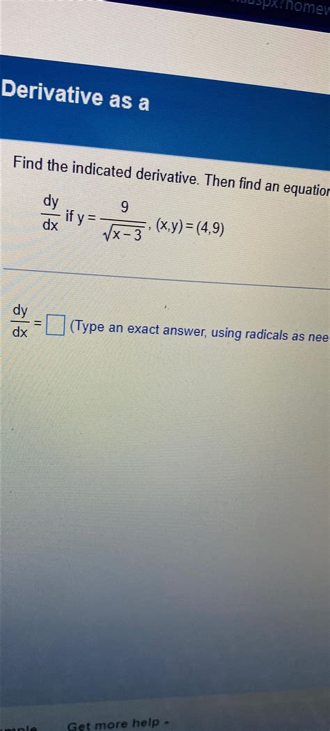 Solved Derivative As Afind The Indicated Derivative Then
