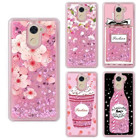 For Huawei Y Case Luxury Liquid Silicone Shell Case For Huawei Y Prime Case Flower Cover Coque