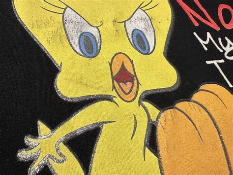 Vintage Early 2000s Y2k Tweety Bird Looney Tunes Warner Bros Freeze T