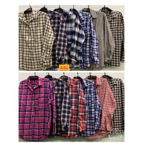 เสื้อเชิ้ตลายสก๊อตแขนยาวเนื้อดี เชิ้ตแขนยาวใส่ทำงานทำนาไร่สวนตัดอ้อย เสื้อย้อนยุค เชิ้ตเคาบอย
