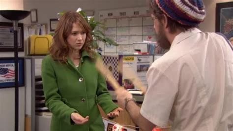 The Green Coat Worn By Erin Hannon Ellie Kemper In The Office Season 9 Episode 15 Spotern