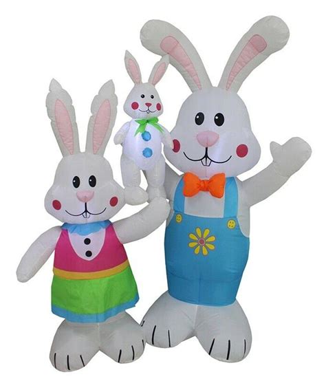Easter Bunny Yard Inflatable Outdoor Airblown Decoration Easter