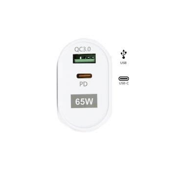 BK385 GaN Adapter Væg USB USB Type C 65W 5V Super Hurtig Oplader 3 0 JWare