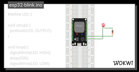 Prof Antonio Esp32 Blink Led Wokwi ESP32 STM32 Arduino Simulator