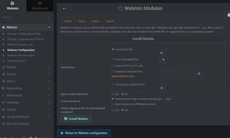 Fix The Nginx Module In Webmin Ubuntu 1804 U S T O O P I A
