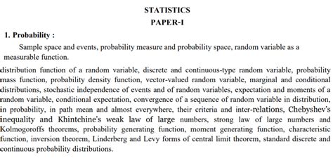 PDF UPSC Statistics Optional Syllabus For IAS Mains PDF Panot Book