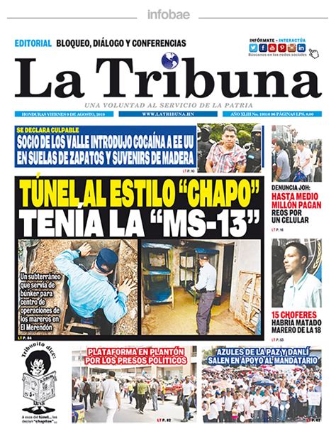 La Tribuna Honduras 9 De Agosto De 2019 Infobae