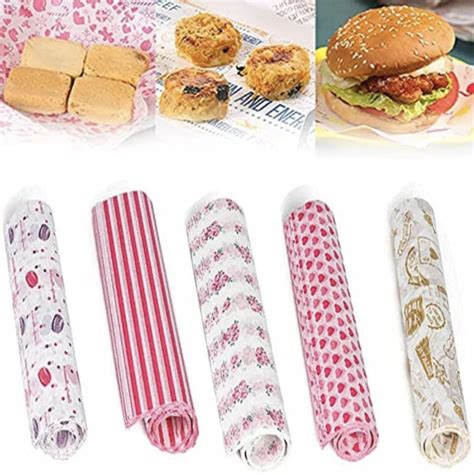 Wax Paper กระดาษไข หลากหลายลาย แพค 25 50 แผ่น กระดาษไขกันมันซึม กระดาษ