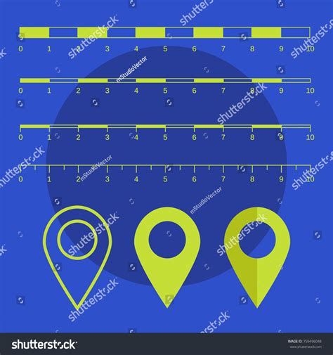 Map Scales Graphics Measuring Distances Scale Stock Vector Royalty Free 759496048 Shutterstock