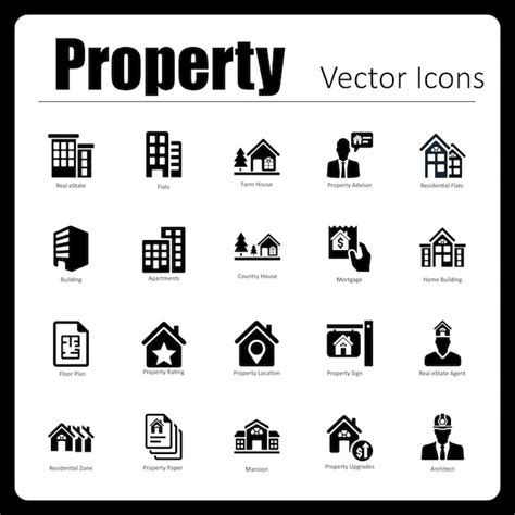 Esta Es Una Colección De 20 Hermosos íconos Vectoriales De Propiedad