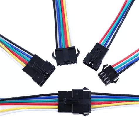 Jst Led Connectors Led Strip Light Male And Female 3pin 4pin 5pin 6pin